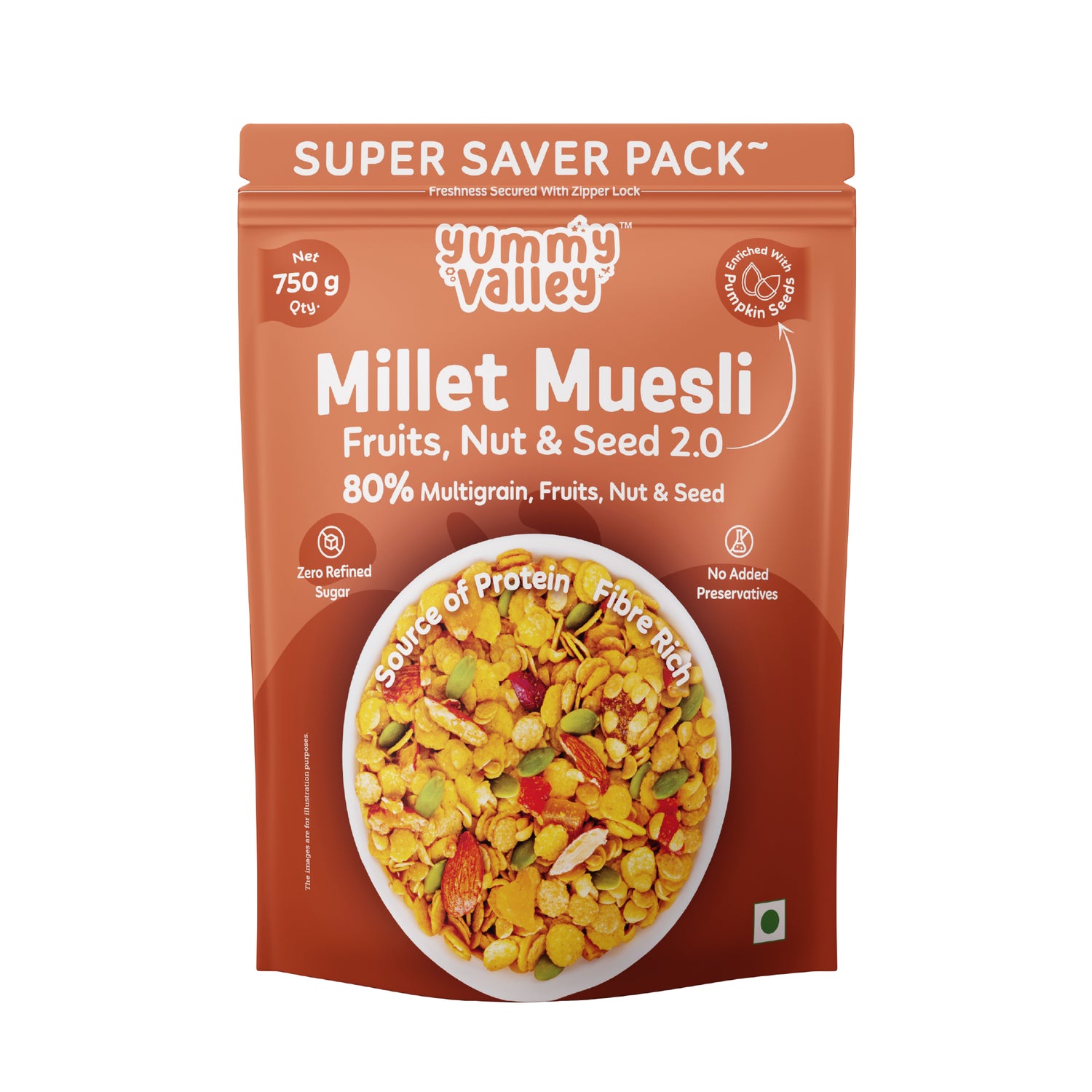 Millet Muesli – Nuts and Fruits - Yummy Valley